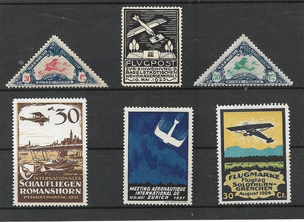 + LOT. FLUGPOST - VIGNETTEN + POSTFRISCH (Neu (gemäss Beschreibung)) in Rheineck für CHF 30 ...