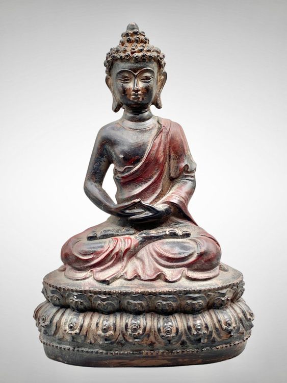 RARE ANCIENNE STATUE DE BOUDDHA SHAKYAMUNI EN BOIS LAQUE (Gebraucht) in Morges für CHF 120 – mit ...