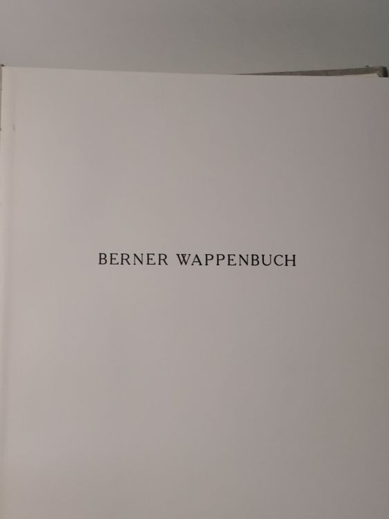 Berner Wappen Buch (279) | Kaufen auf Ricardo