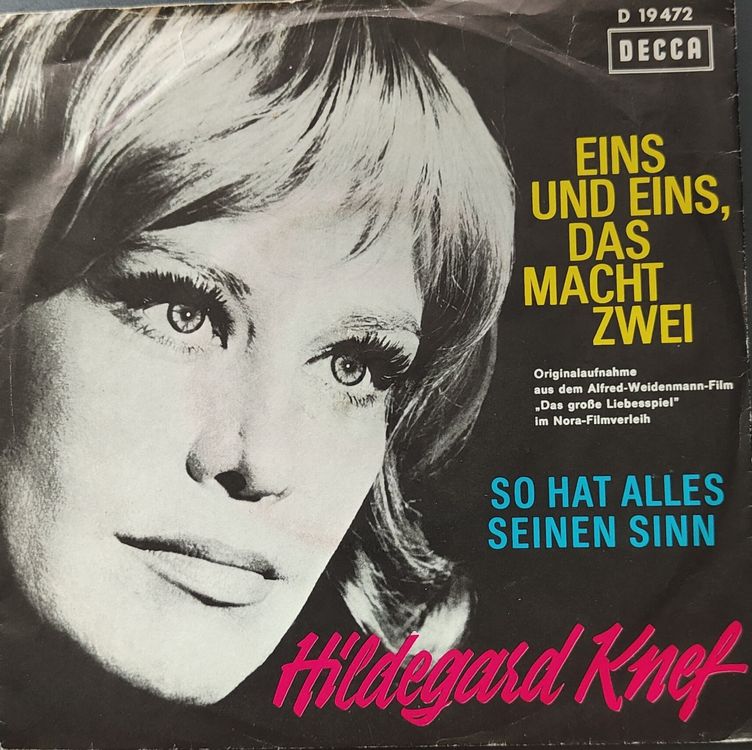 Vinyl-Single Hildegard Knef - Eins und eins, das macht zwei (Gebraucht) in Langenthal für CHF 2 ...