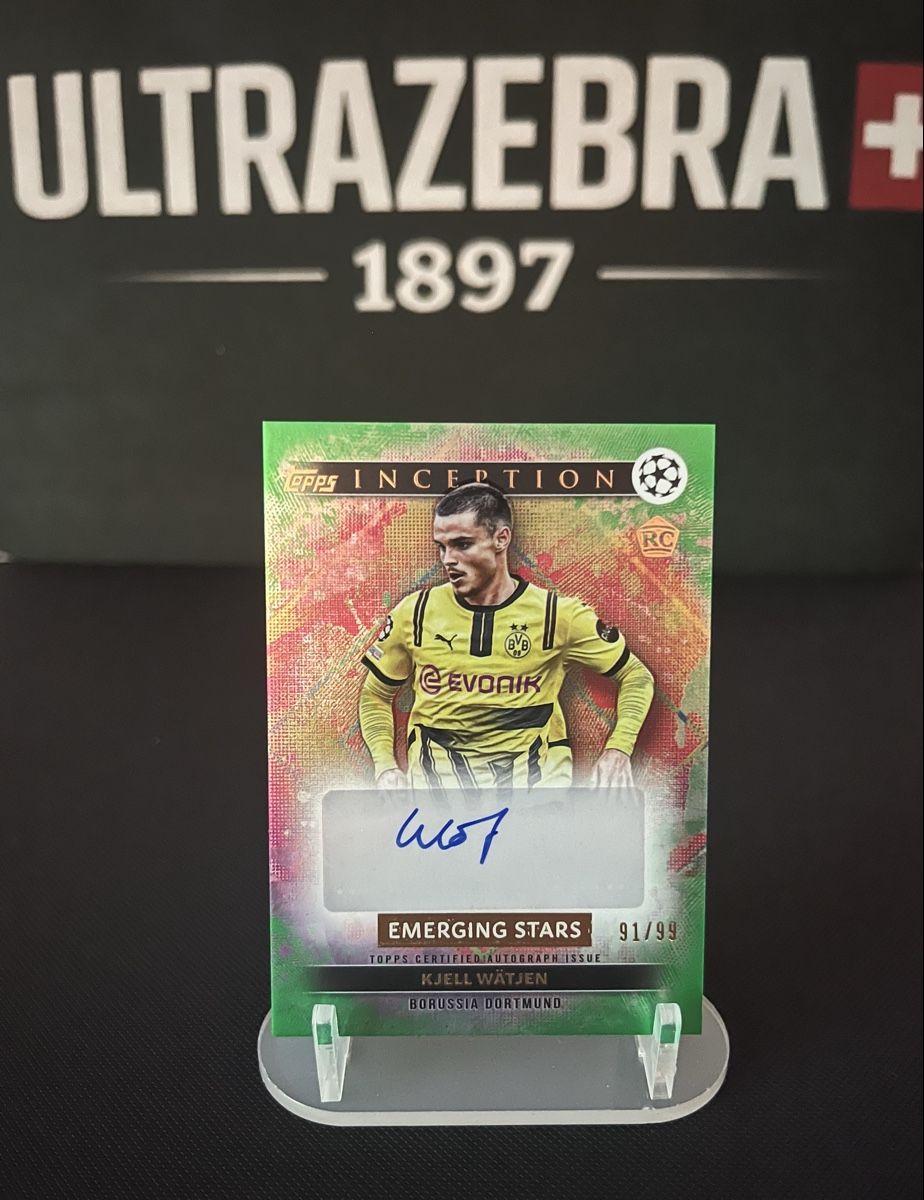 Topps Inception Borussia Dortmund Kjell Watjen /99 Auto RC (Neuf (Voir ...