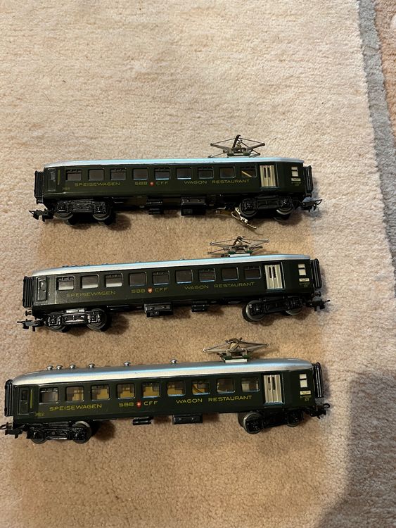 Märklin 348/2 4016 Leichtschnellzug Speisewagen SBB Blech 3x | Kaufen auf Ricardo