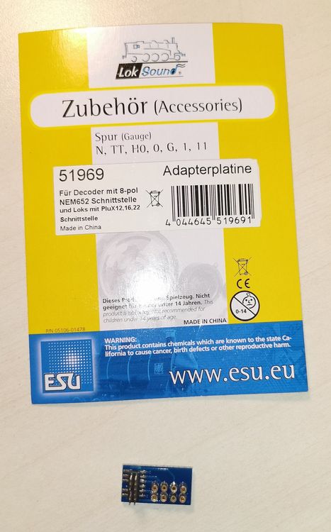 ESU 51969 Adapterplatine (Neu und originalverpackt) in für CHF 9 – nur ...