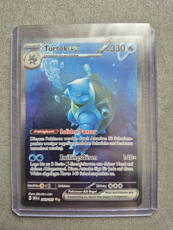 Pokemon Turtok EX Holo 200/165 151 Edition (Neu (gemäss Beschreibung ...
