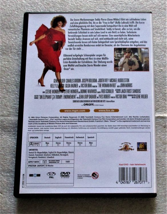 DIE FRAU IN ROT - Gene Wilder/Kelly LeBrock | Kaufen auf Ricardo