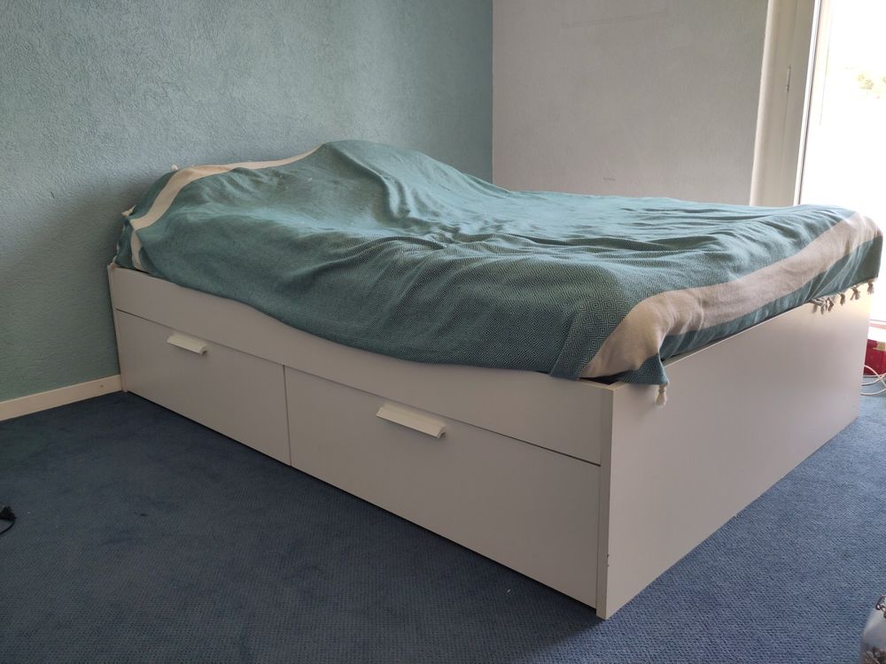 Ikea Bettgestell mit Schubladen BRIMNES (Gebraucht) in Detligen für CHF ...