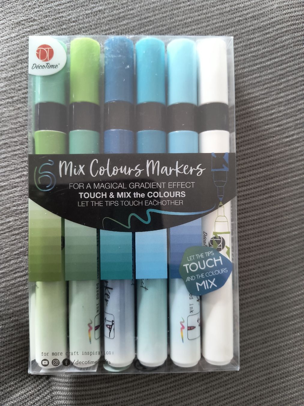 DecoTime Mix Colour Stifte, 6er Set, neu!🖌️🎨 (Neu und originalverpackt ...