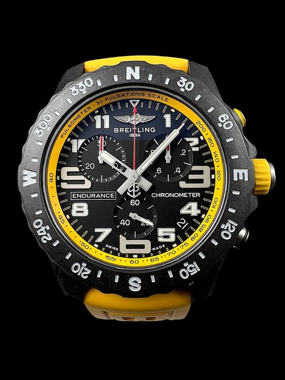 Breitling Endurance Pro Chronograph 44mm Gelb Fullset Q*U602 | Kaufen auf Ricardo