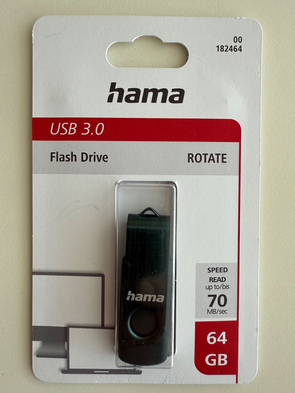 Hama Flash Drive Rotate USB C, 64 GB (Neu und originalverpackt) in St ...