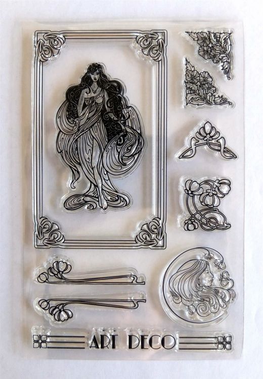Clear Stamp Silikon Stempel Art Deco (Neu (gemäss Beschreibung)) in ...
