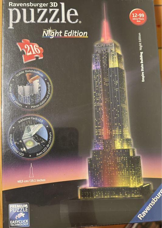 NEUES Ravensburger 3D Puzzle Empire State Building mit LED (Neu und ...