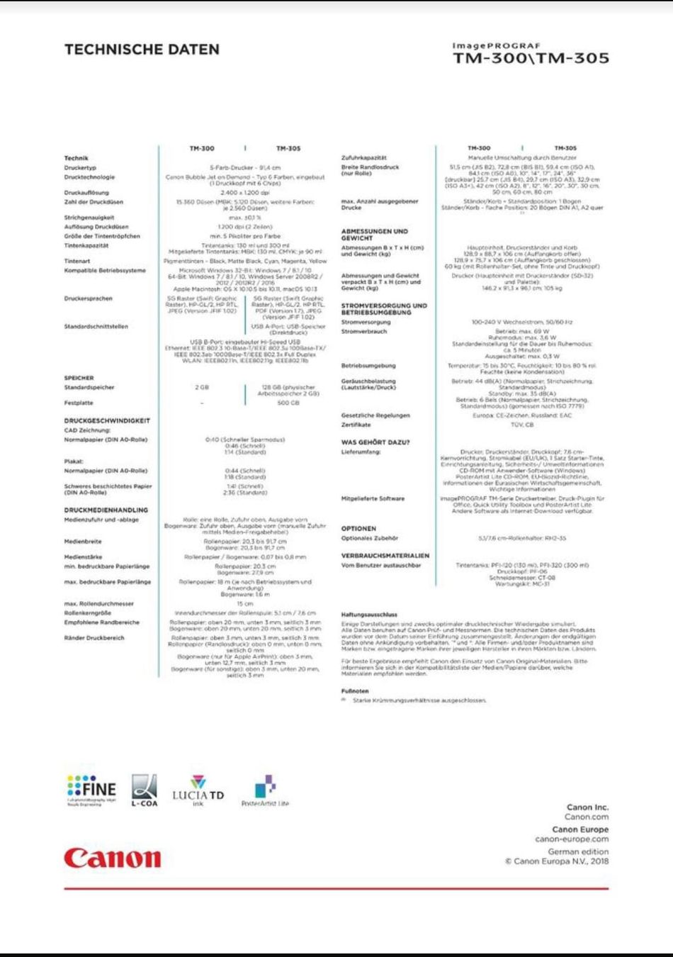 Plotter A0 Canon iPF TM-300 mit Colortrac M40 A0 Scanner (Gebraucht) in ...