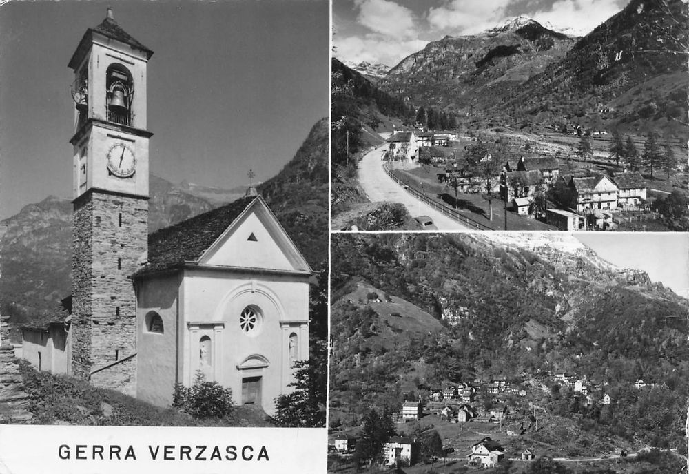 Gerra Verzasca (TI) Chiesa e panorami della valle G (Usato) a Biasca ...