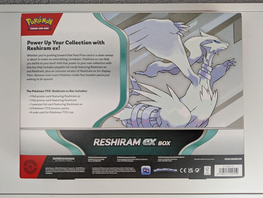 Pokémon TCG: Reshiram EX Box EN New - Boosters EV 09 & 10 (Neu und ...