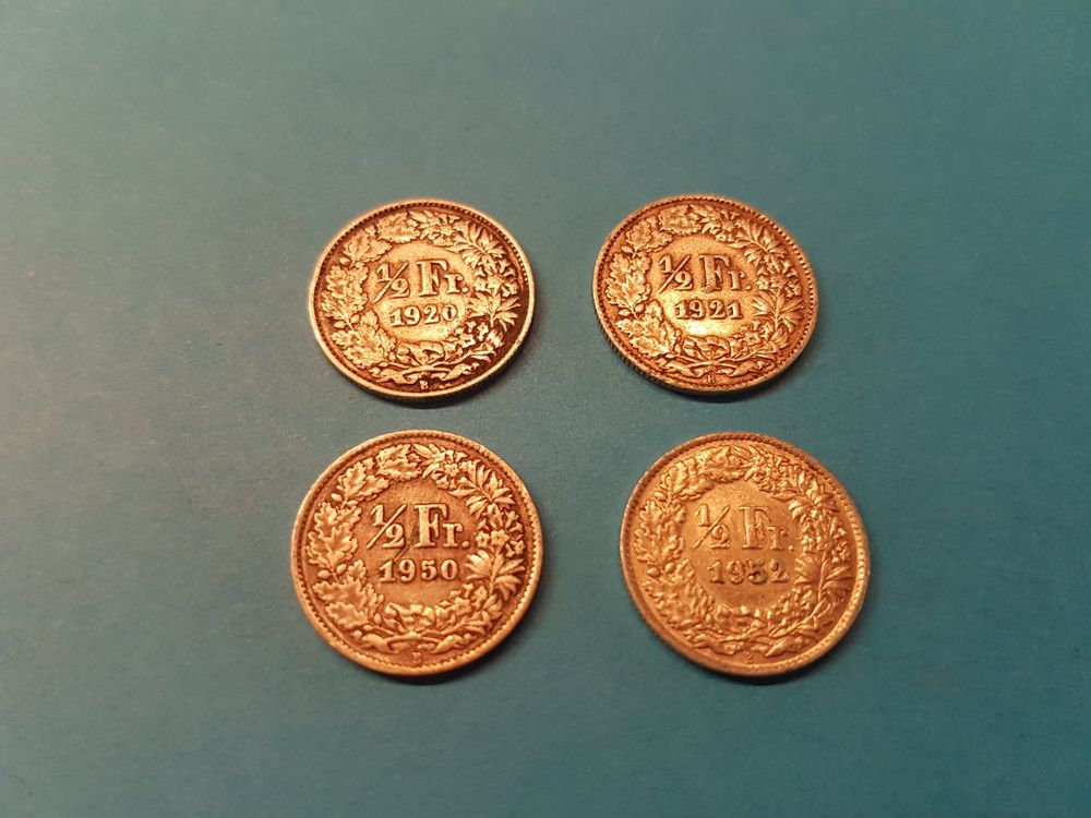 50 Rappen, 1920,1921,1950,1952 | Kaufen auf Ricardo
