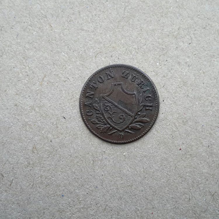Zürich , 1 Rappen , 1845 , Billon . | Kaufen auf Ricardo