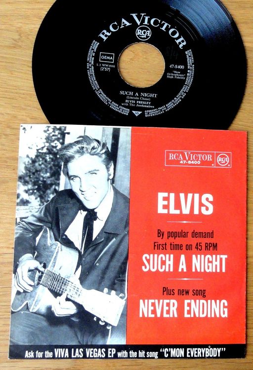 Si Elvis Presley Such A Night Rca 1960 Kaufen Auf Ricardo