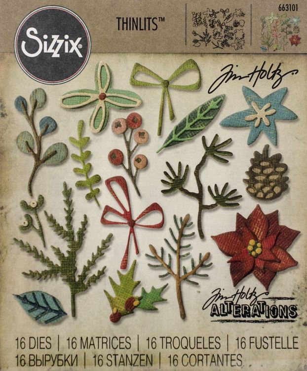 Tim Holtz Thinlits ** Funky Festive ** (Neu und originalverpackt) in ...