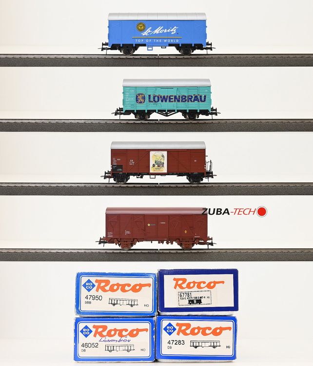 Roco 4x Güterwagen der DB/Renfe H0 GS, mit OVP (Gebraucht) in St ...