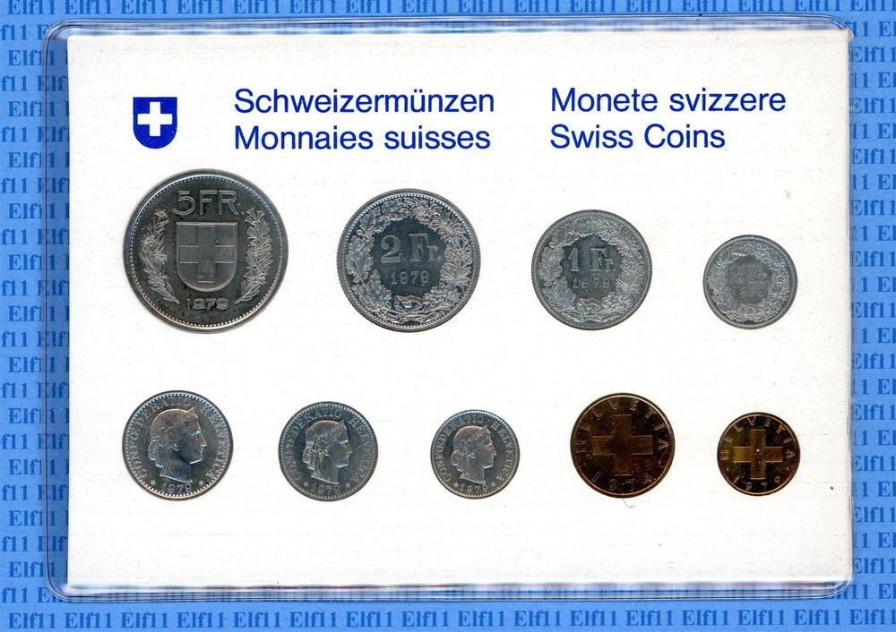 CHF-Münzsatz 1979 stgl (inoffiziell) Jahrgangssatz | Kaufen auf Ricardo