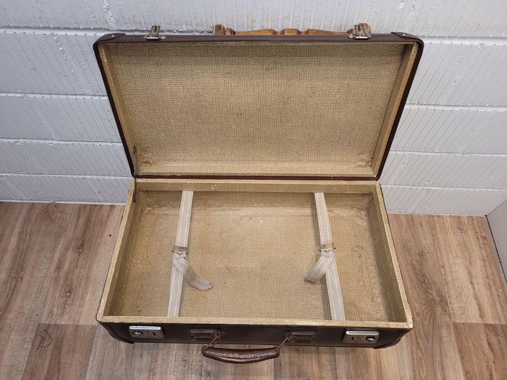 Mid Century Reisekoffer Handkoffer VulcanFibre Koffer 1950 J (Gebraucht ...