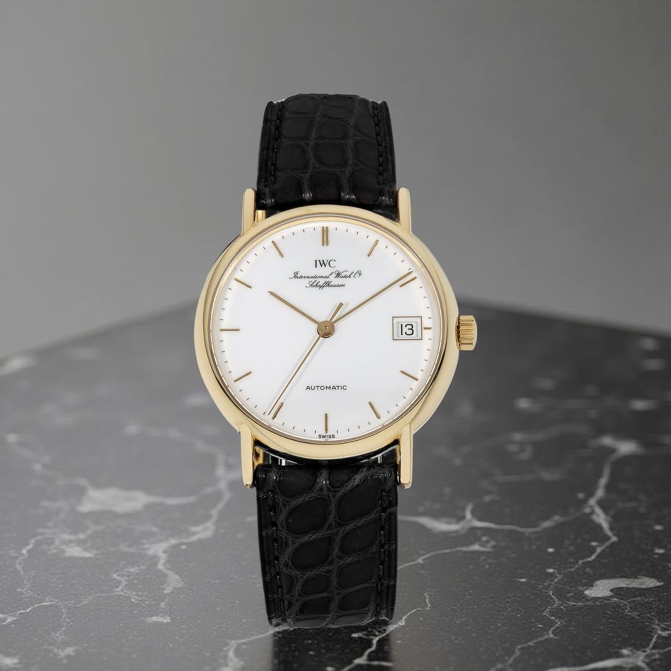 IWC Portofino 18k Gelbgold Automatic 34mm / Vintage Watch (Neu (gemäss ...