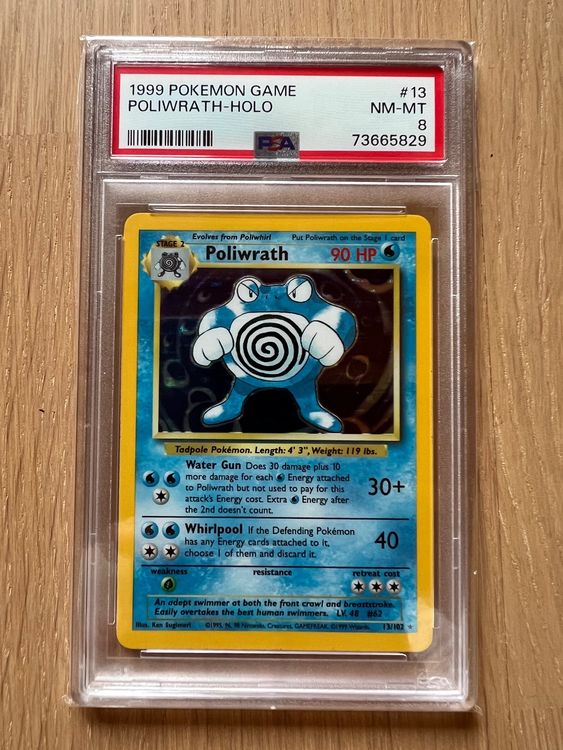 1x POKEMON POLIWRATH HOLO 1999 BASE SET CARD PSA 8 RARE | Kaufen auf ...