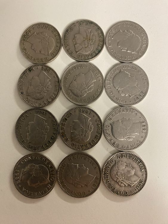 12 Stk 20 Rp Div. Jahre (Gebraucht) in Ballwil für CHF 2 – mit Lieferung auf Ricardo kaufen