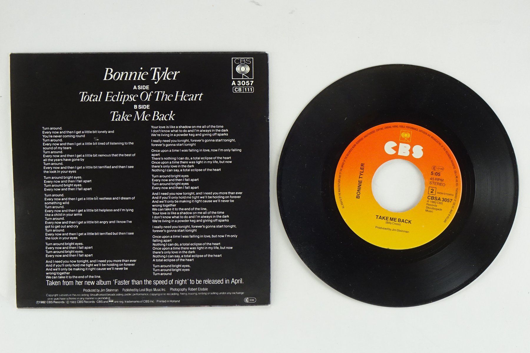 Tyler Bonnie - Total Eclipse Of The Heart b/w Take Me Back (Gebraucht ...