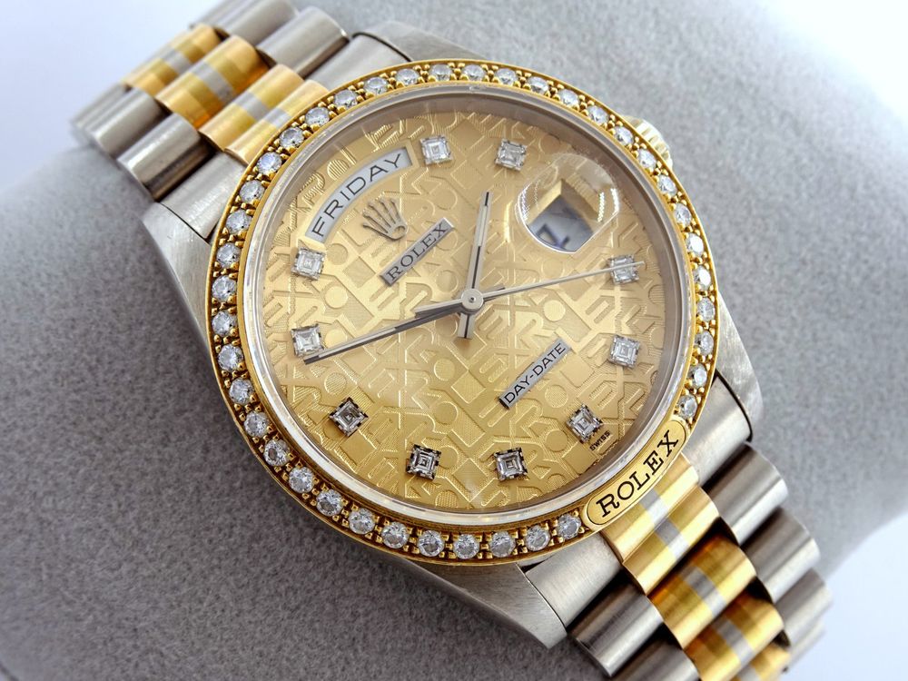 ROLEX DAY-DATE TRIDOR 18K & DIAMANTEN 1988 REF. 18349 36MM (Gebraucht) in Zürich für CHF 33000 ...