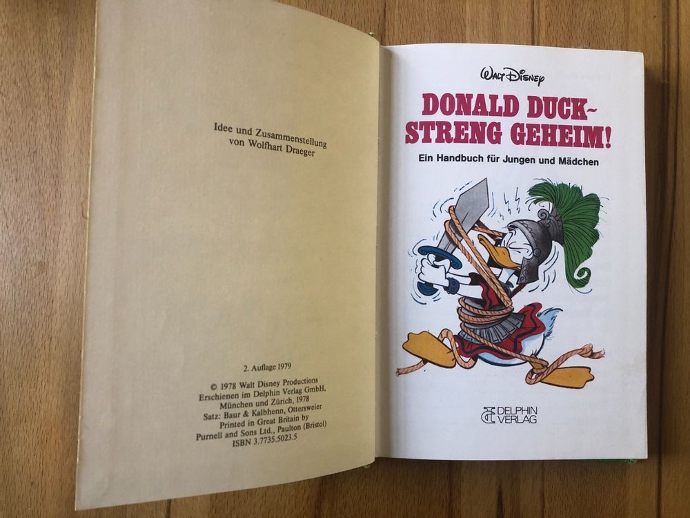 Donald Duck Streng Geheim! Buch HC Walt Disney von 1979 (Gebraucht) in ...