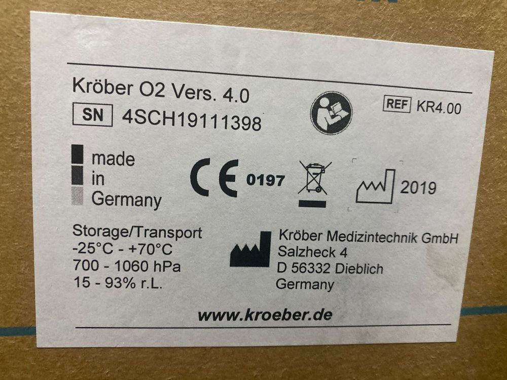 Kröber Sauerstoffkonzentrator 4.0 (Neu und originalverpackt) in Lachen ...