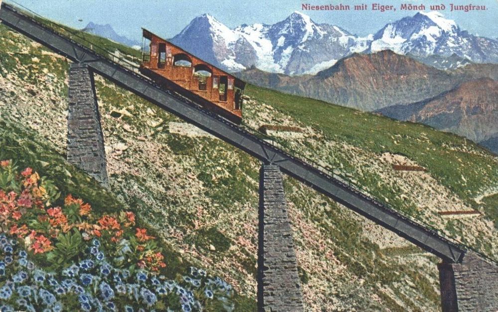 Niesenbahn auf Viadukt, gel. 1932 (Gebraucht) in Luzern für CHF 2 – mit ...