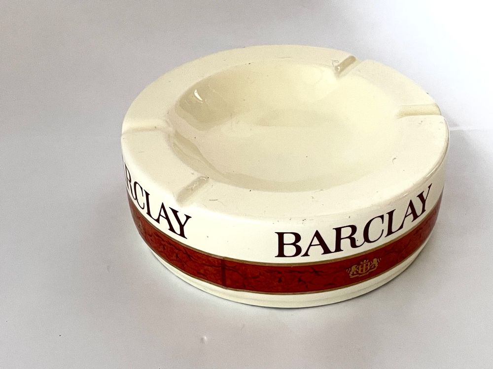 Grosser BARCLAY Aschenbecher kult alt rar # Tabak 🚬 Emaille (Gebraucht ...