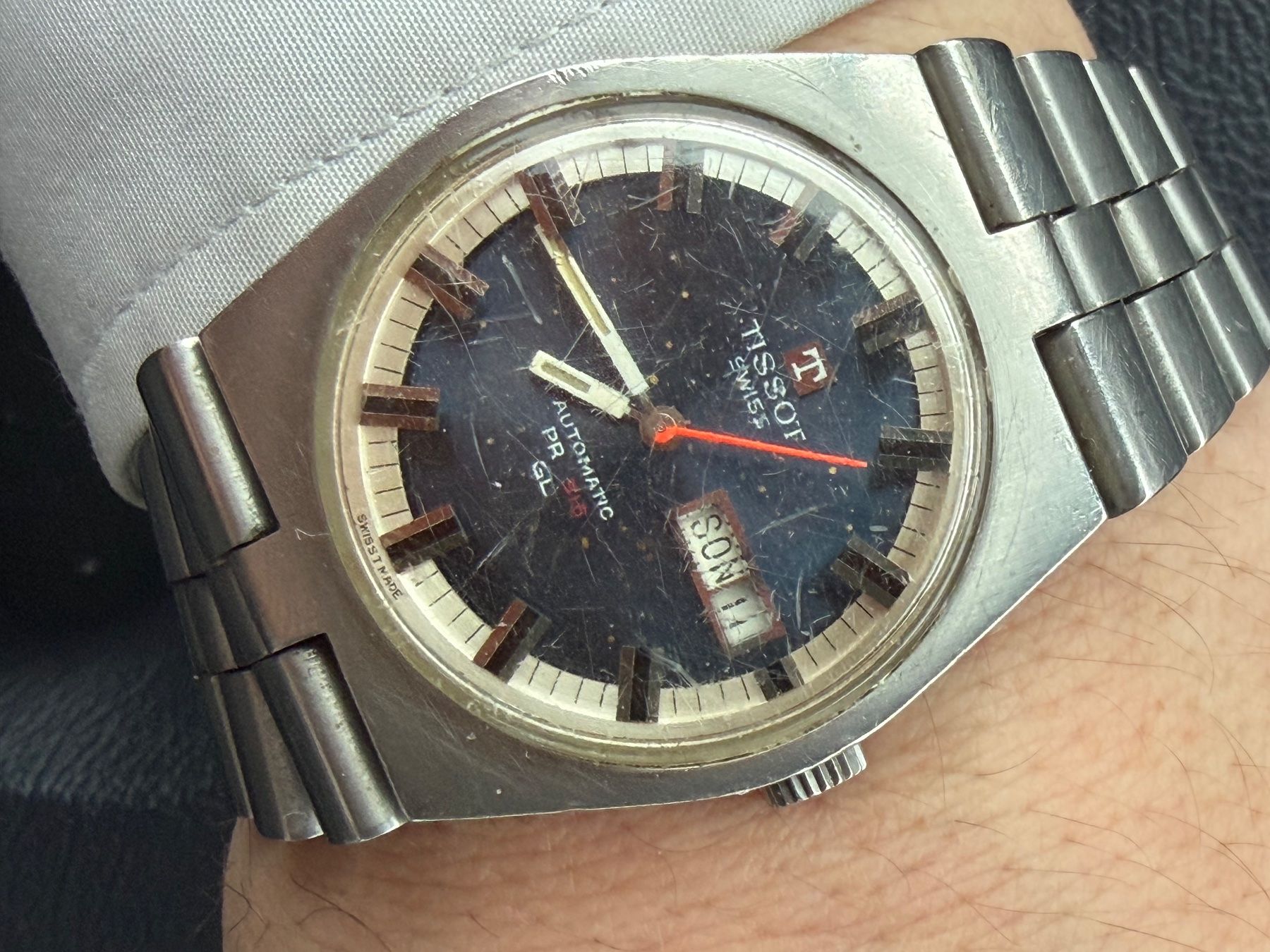 TISSOT SWISS PR516 GL AUTOMATIC DAY-DATE VINTAGE HERREN RAR (Defekt) in ...
