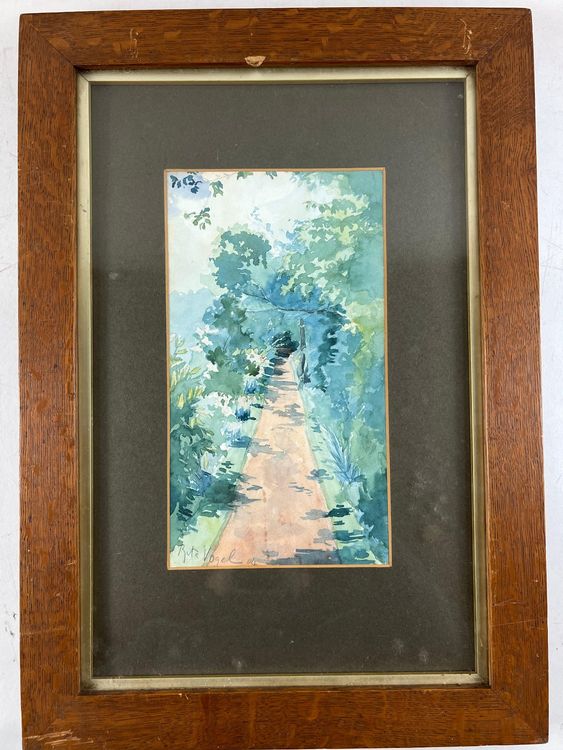 Antike Aquarell "Waldweg" signiert (Gebraucht) in Neuhausen am Rheinfall für CHF 10 – mit ...