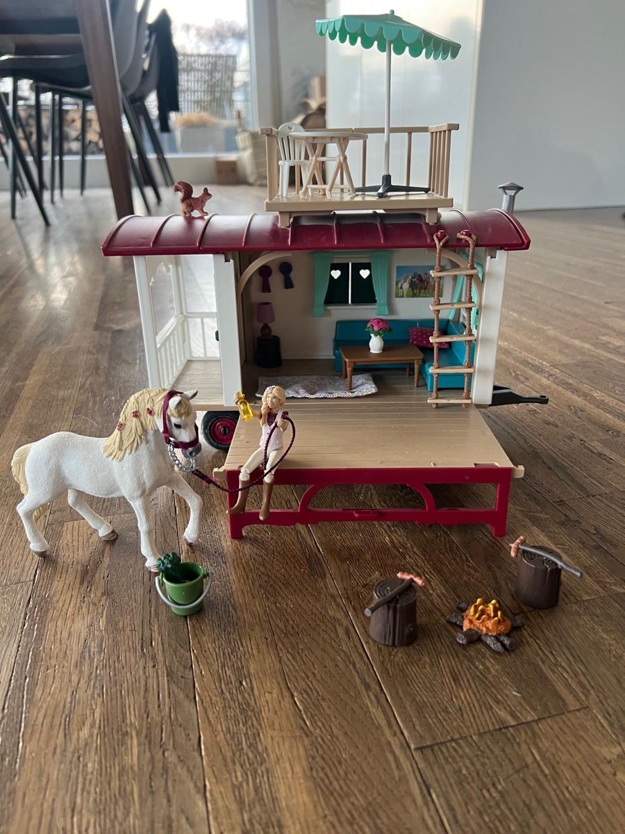 Schleich Pferde-Set: Pick-up mit Pferdeanhänger & Zubehör! (Gebraucht ...