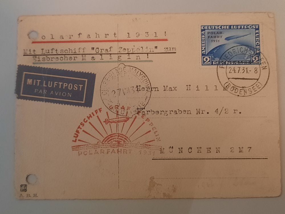 Deutsche Luftpost, Zeppelin 1931, Friedrichsh. Bodensee 1931 (Gebraucht) in für CHF 99 – mit ...