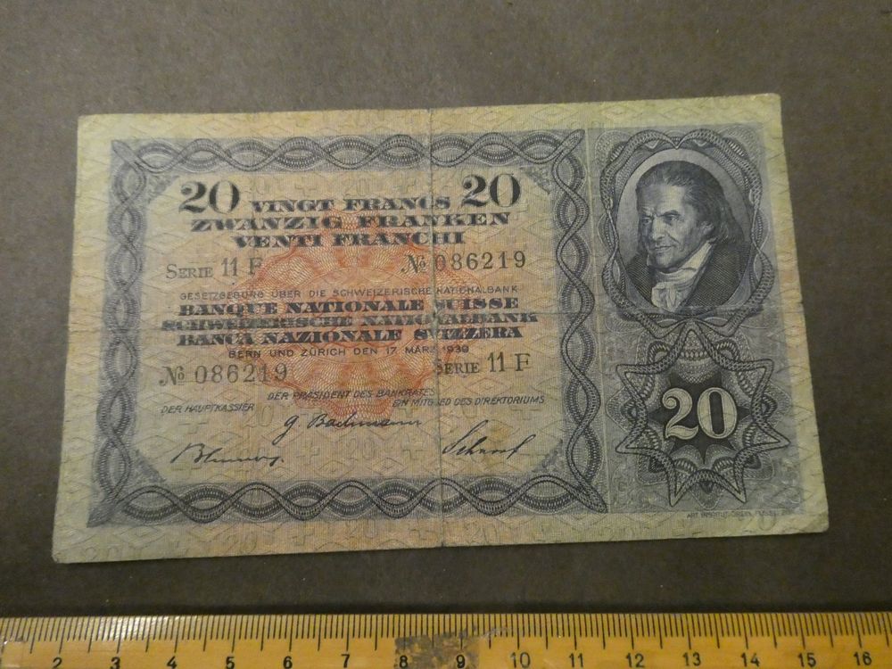 Schweiz 1939, 20 Franken | Kaufen auf Ricardo