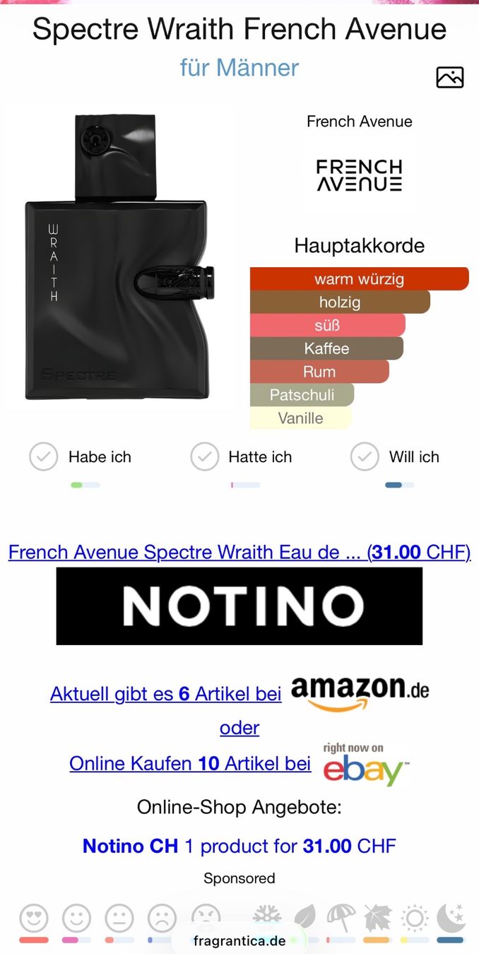 Spectre Wraith – French Avenue (EDP) | Dupe von Black Phanto (Neu ...