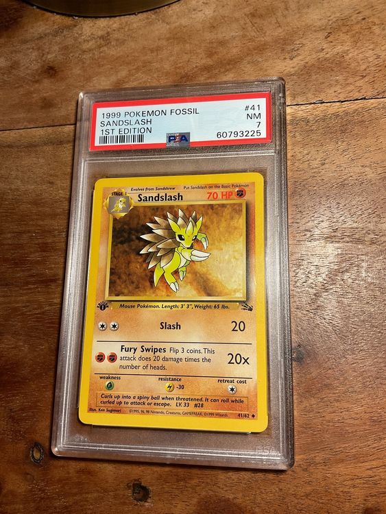 Sandslash 1st edition, Pokemon Fossil (1999), PSA 7 (D'occasion) à ...