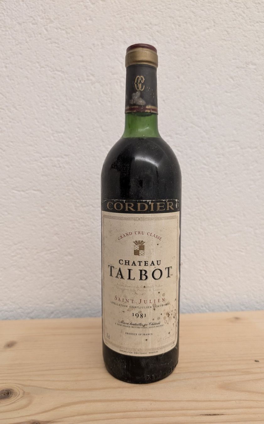 BORDEAUX CHATEAU TALBOT SAINT JULIEN GRAND CRU CLASSE 1981 (Neu (gemäss ...