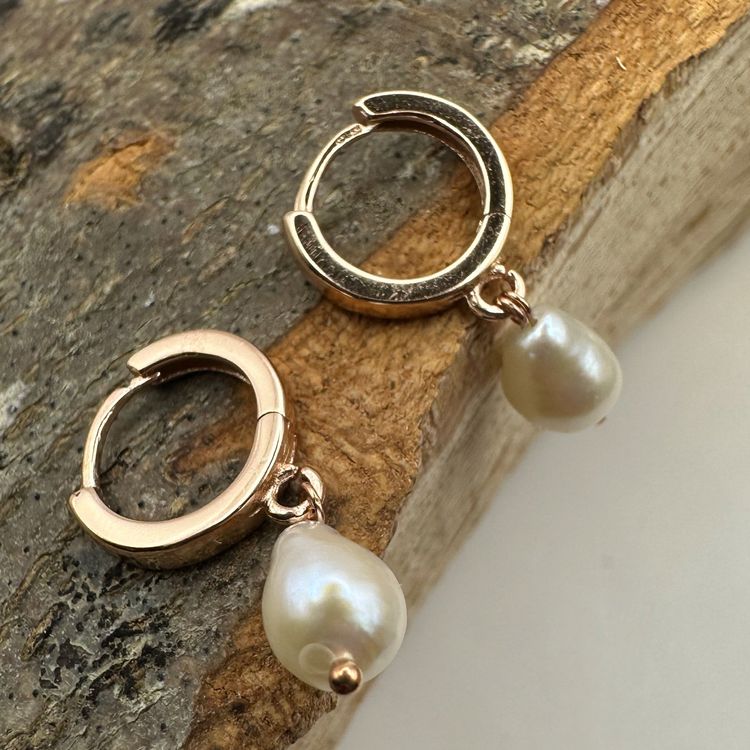 Creolen 925 Sterling Silber rosevergoldet mit Perlen (Neu (gemäss Beschreibung)) in Zürich für ...