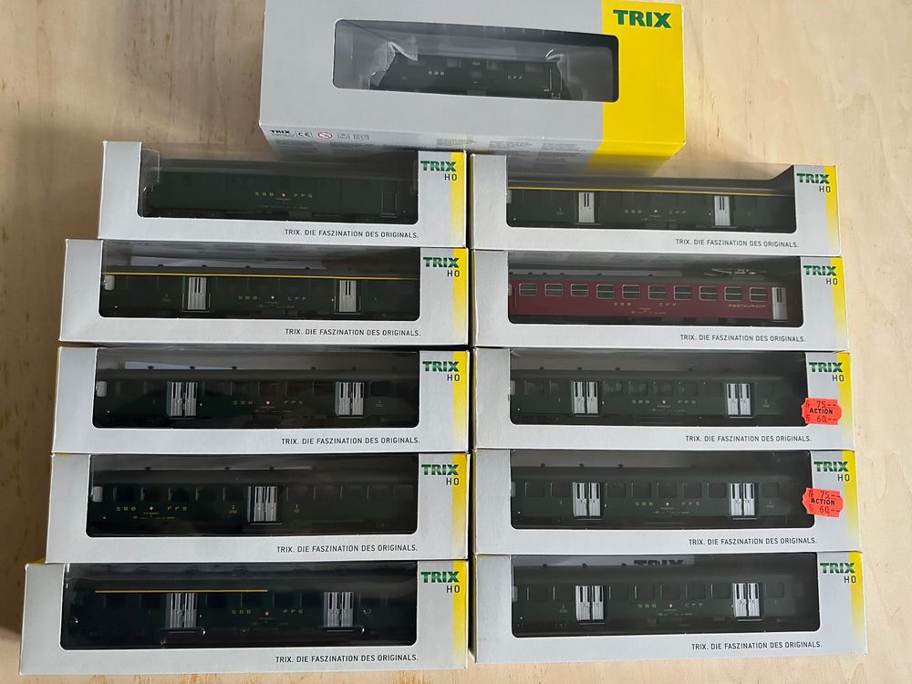 TRIX 22330 SBB H0 mit Re 4/4 I mit TRIX Leichtstahlwagen | Kaufen auf ...