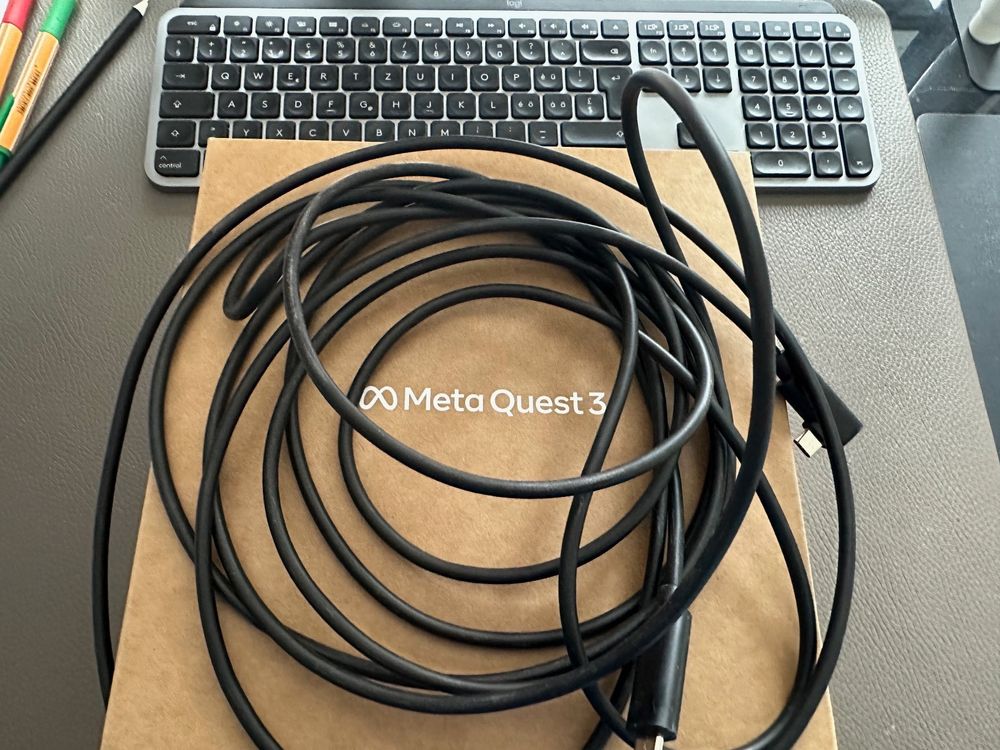 Meta Quest 3 128 GB inkl. Original Meta USB C Kabel (Gebraucht) in ...