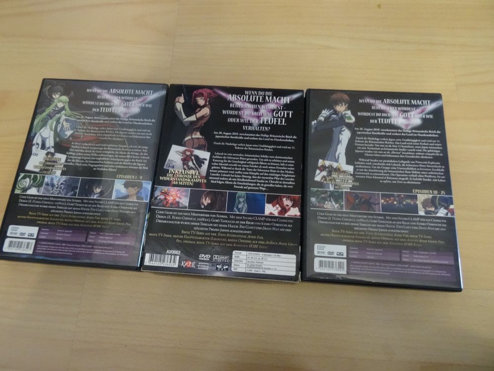 Code Geass - Vol. 1,2 und 3 DVD ANIME | Kaufen auf Ricardo