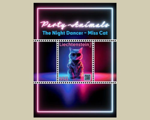 Kryptostamp Party-Animals The Night Dancer - Miss Cat türkis (Neu ...