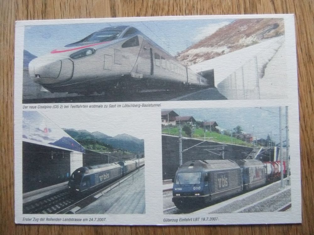 Zur Eröffnung vom Lötschberg-Basistunnel (Gebraucht) in St. Niklaus VS für CHF 18 – mit ...