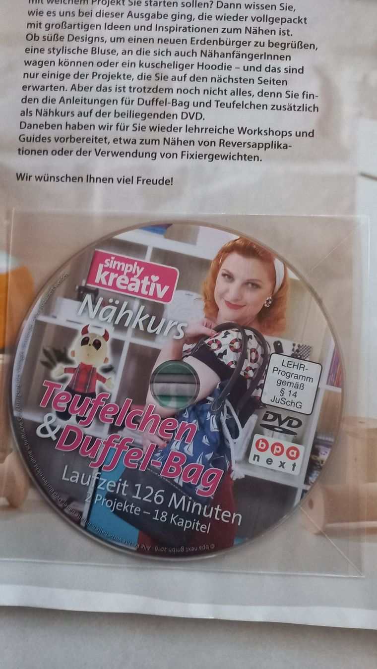 2 Näh Magazine "Simply Nähen" mit Schnittmuster & DVD (Gebraucht) in ...