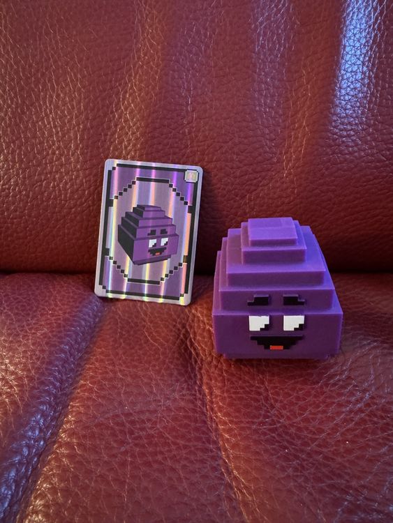Minecraft Mc Donalds Grimace Egg + Card + code on the back (Neu (gemäss ...